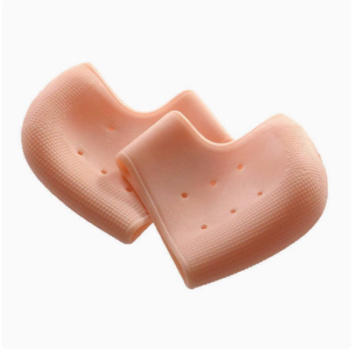 Подпяточник. Силиконовые стельки под пятку. Накладка силиконовая для ног, ортопедическая для женщин и пенсионеров. Носочки, накладки протекторы для пяток от трещин и шпор гелевые мягкие, комфортные.