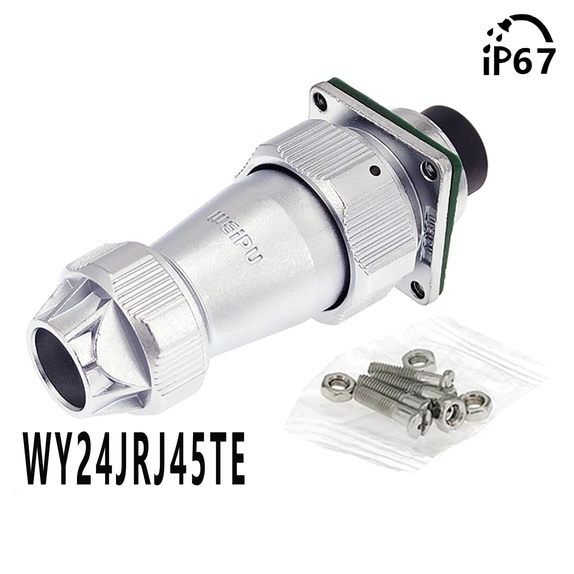 WEIPU WY24JRJ45TE 8Pin IP67 Ethernet сеть Lan CAT6 M24 RJ45 разъем, Панельное крепление, адаптер сигнала, ПК ТВ Ethernet маршрутизатор переключатель