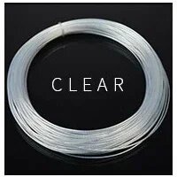 Серебряный провод PTFE 1/5 м для 3D-принтера 25AWG 1.0mm Sq0.15, Clear, 1 Meter