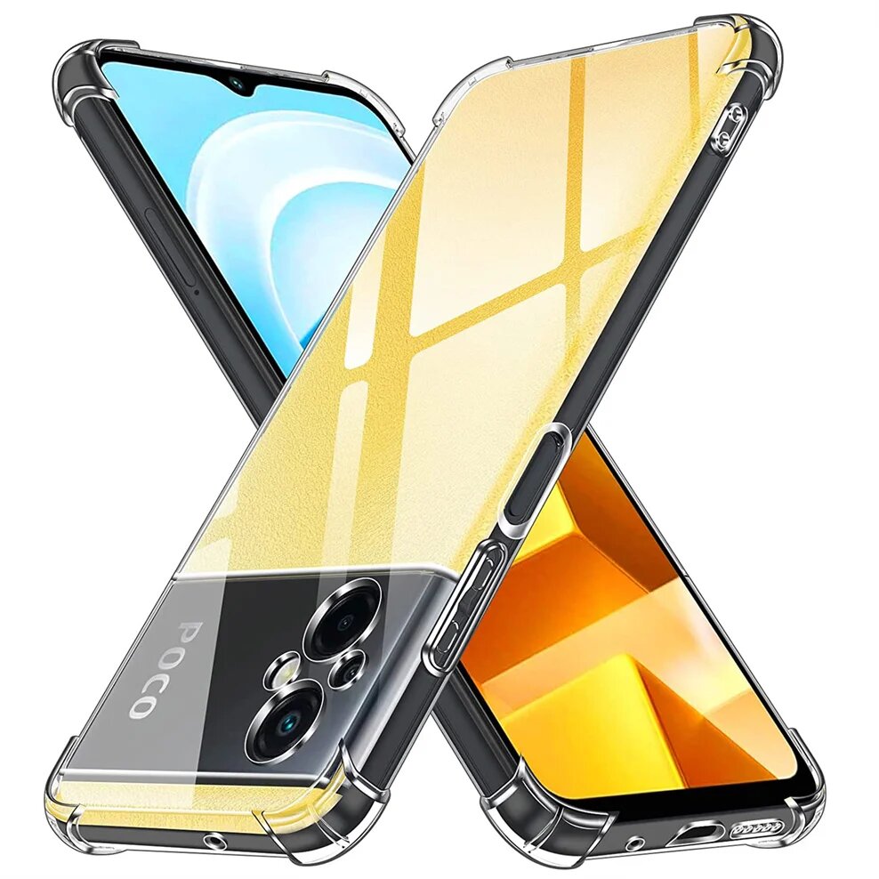 Чехол с подушкой безопасности для poco-m5 мягкие прозрачные ударопрочные силиконовые чехлы для телефона pocophone m5 xiaomi poco m 5 case poco m5 чехол покофон м5 ксиоми поко м 5 чехол на поко м5