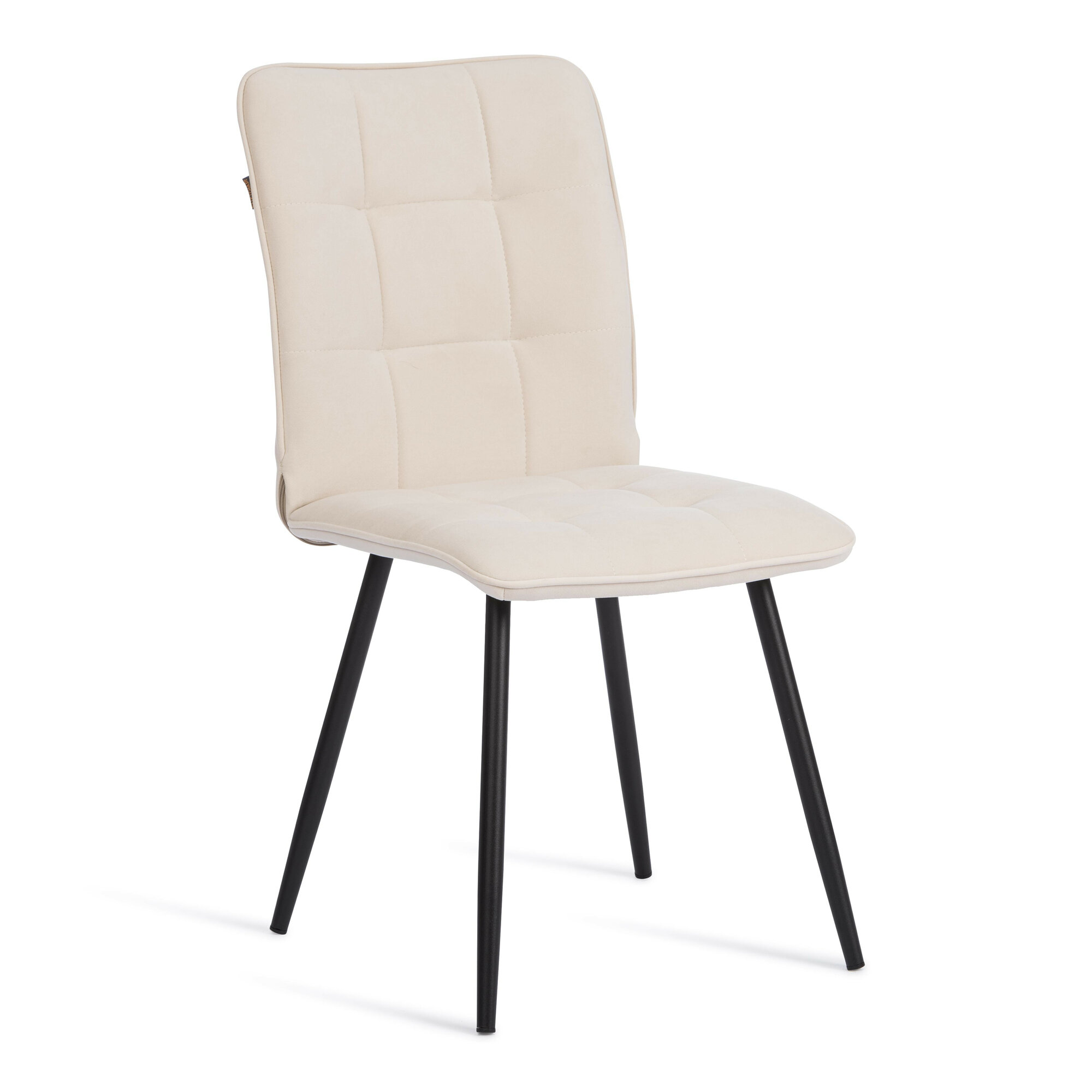 Стул для кухни с мягким сиденьем TetChair Bari, 1 шт, флок, молочный