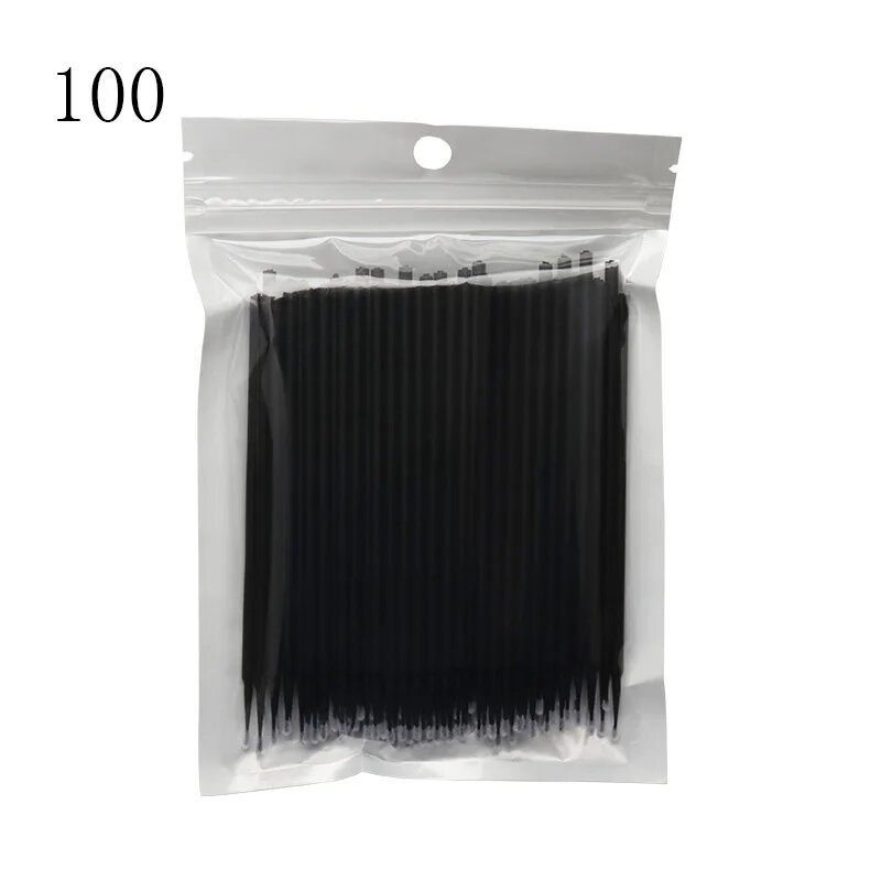 50/100 шт./пакет, прочные микро-одноразовые наращивание ресниц, макияж, индивидуальные аппликаторы, инструменты для удаления туши, ресницы