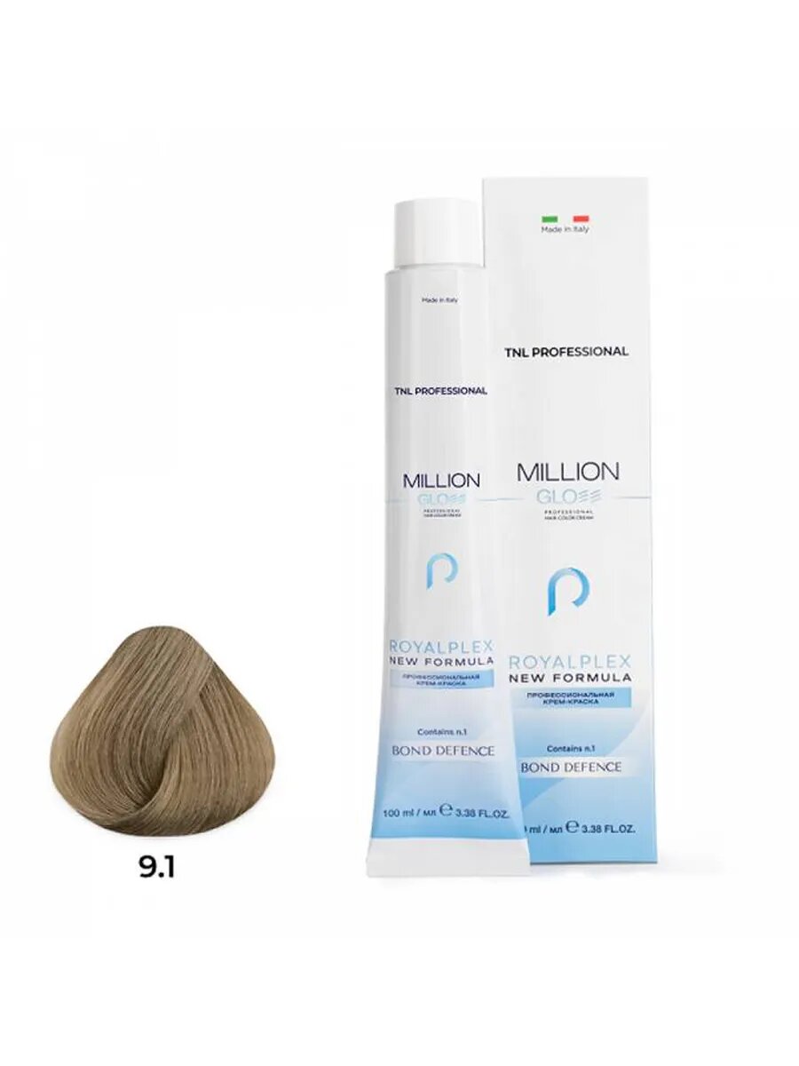 Крем-краска для волос TNL Professional Million Gloss оттенок 9.1