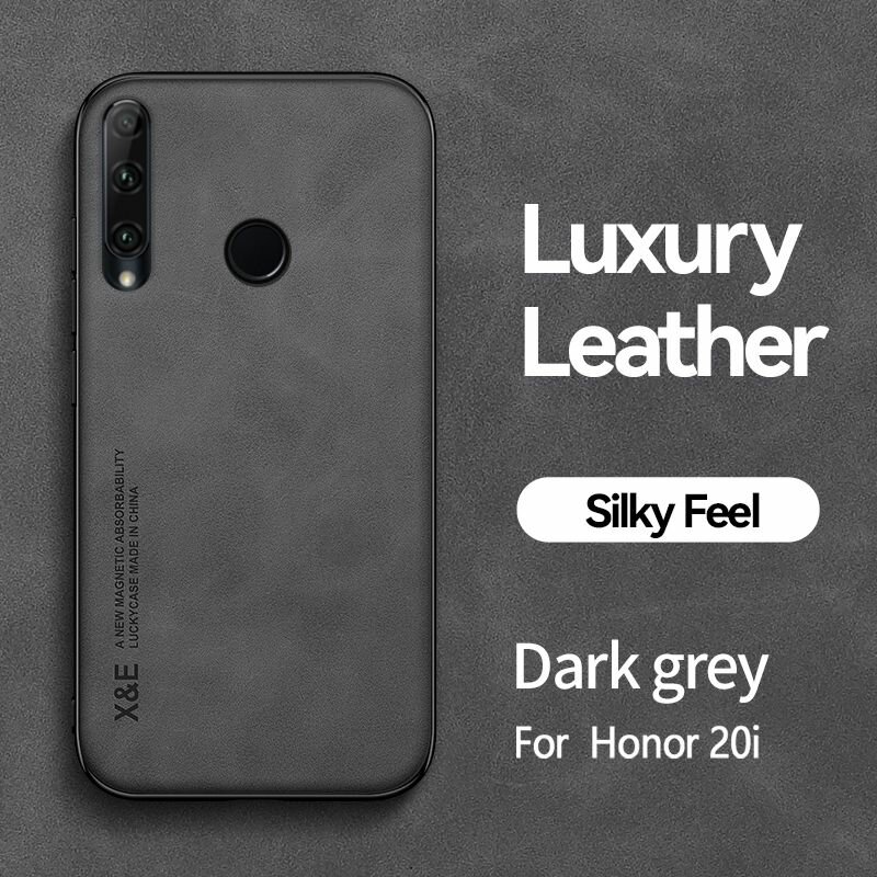 FASNYA Кожаный чехол на Honor 20i/ 10i/ Huawei P Smart+ Plus 2019 (Хонор 20i/ 10i/ Хуавей П Смарт + Плюс 2019) с защитой камеры противоударный, ля магнитного авто-держателя