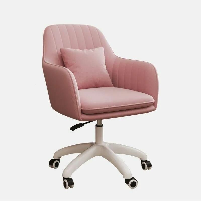 Офисное кресло, Удобный, Вращение на 360 градусов, Подушка, Розовый