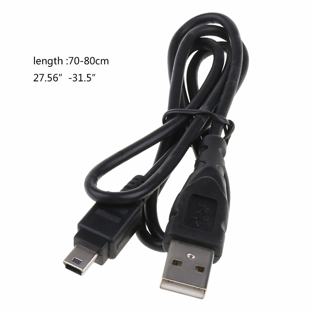 Мини USB кабель 0.8м, Черный — фото 1