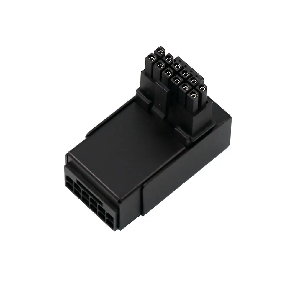 Адаптер 90 градусов 4090ti 12vhpwr с радиатором Angitu ATX3.0 black 4P out