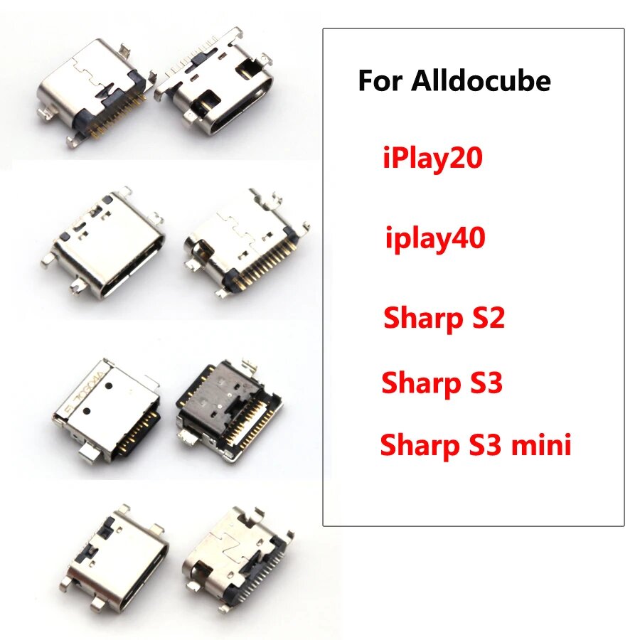 Разъемы Type-C для Alldocube iPlay20 iplay40 SHARP S2 S3 mini FS8010 For 12p middle