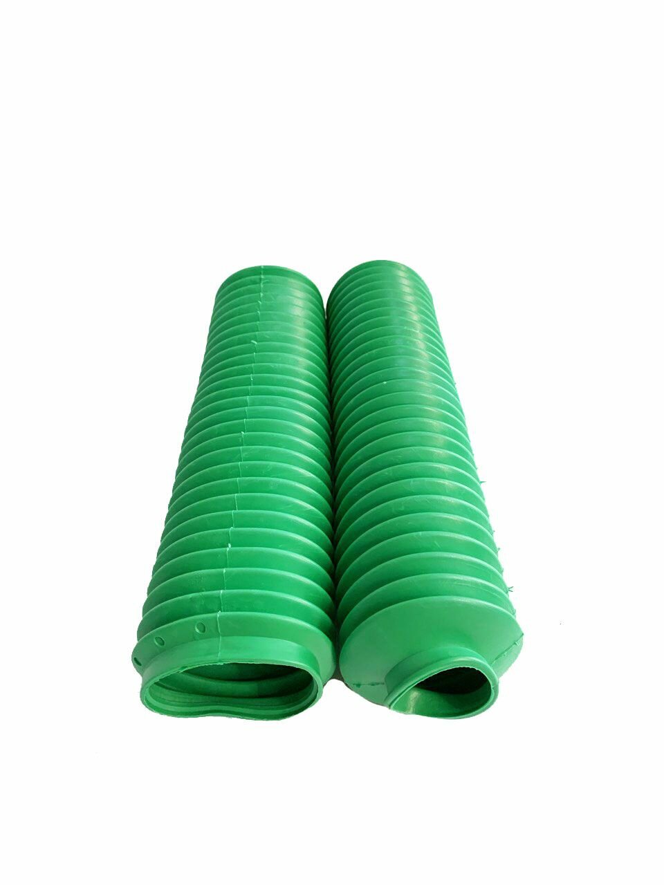 Гофры передней вилки кросс, цвет зеленый