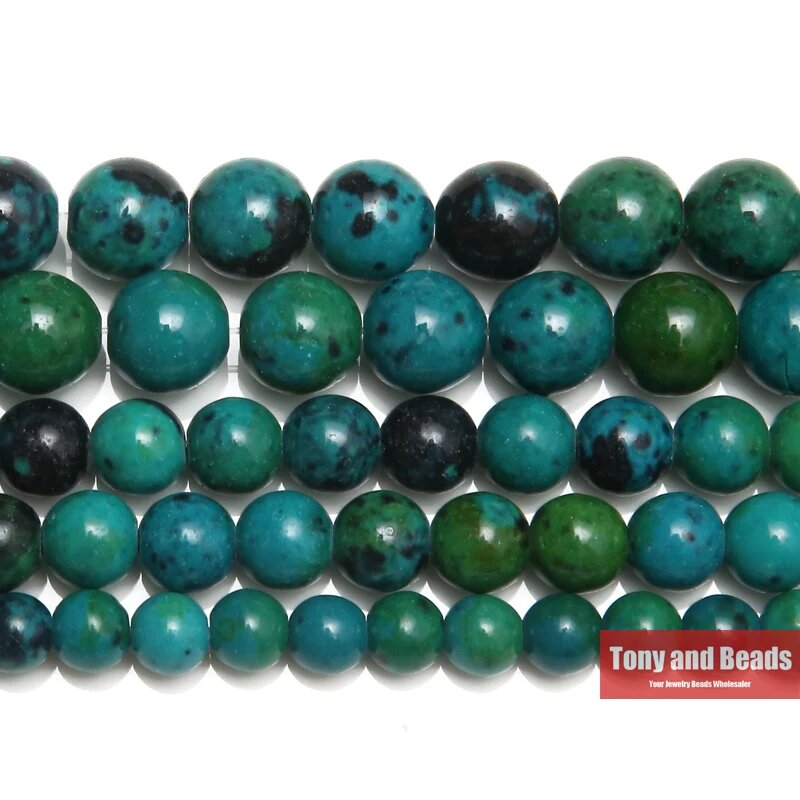 Бусины хризокол Tony and Beads 4-14 мм 8mm 45 to 48pcs
