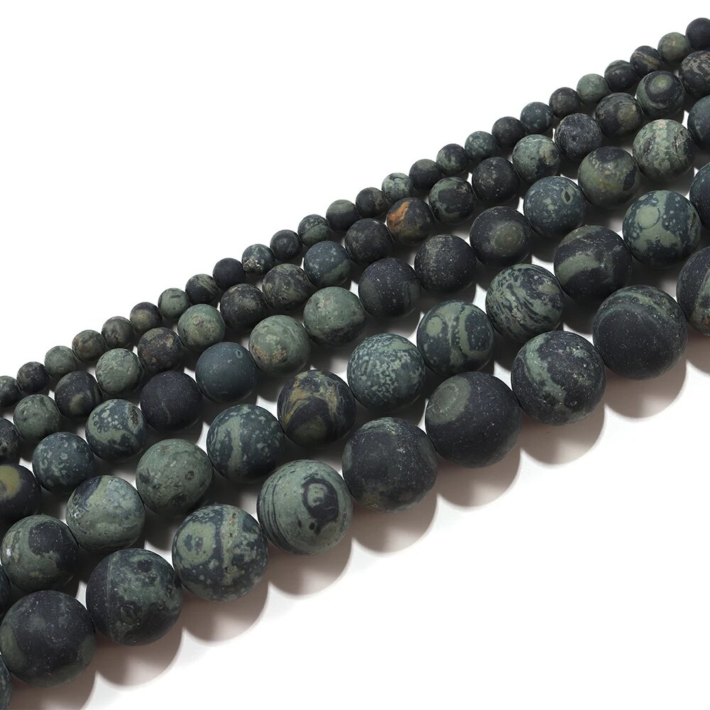 Бусины St.kunkka матовые темно-зеленые бирюзы 4/6/8/10 мм 4 мм