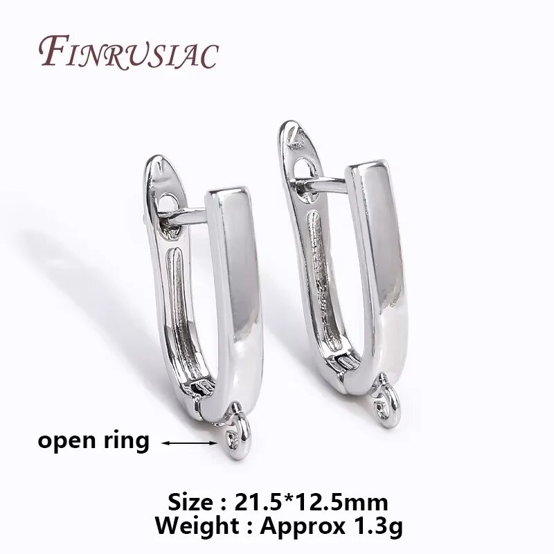 Швензы для сережек FINRUSIAC, Rhodium Plated, 5 пар