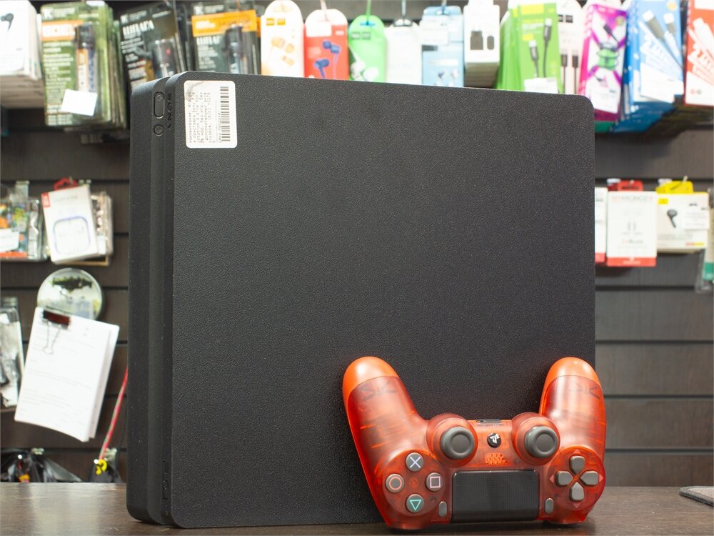 Игровая приставка Sony PlayStation 4 Slim 500 ГБ HDD, без игр, без дополнительных аксессуаров