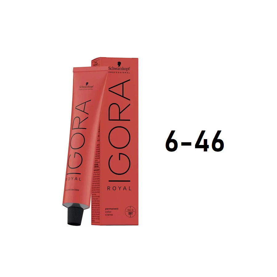 Schwarzkopf Professional Schwarzkopf Igora Royal 6-46 - Перманентный краситель темный русый бежевый шоколадный 60 мл