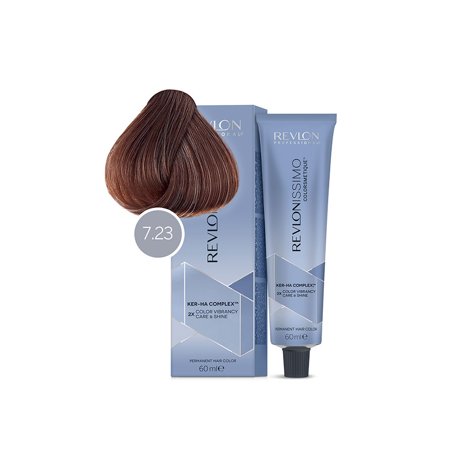 Revlon Professional Revlon Revlonissimo Colorsmetique High Coverage 7.23 - Перманентная краска для седых волос блонд перламутрово-золотистый 60 мл