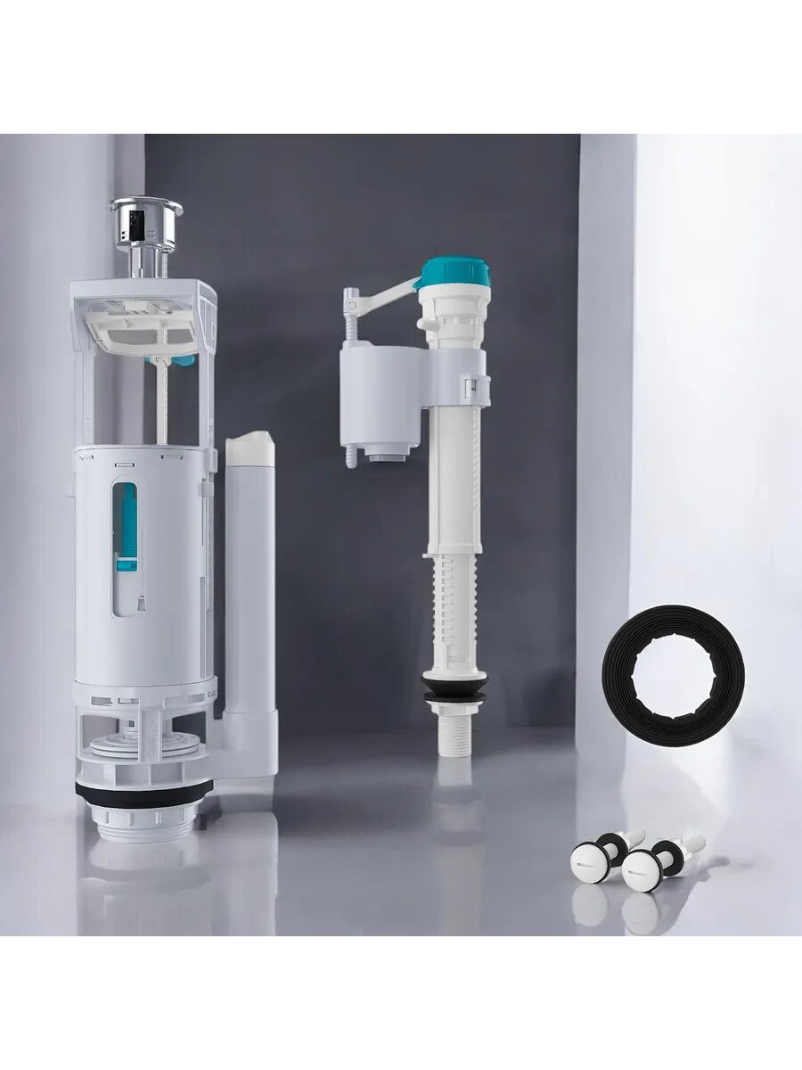 Арматура для унитаза 2 кнопки, нижний подвод тип А