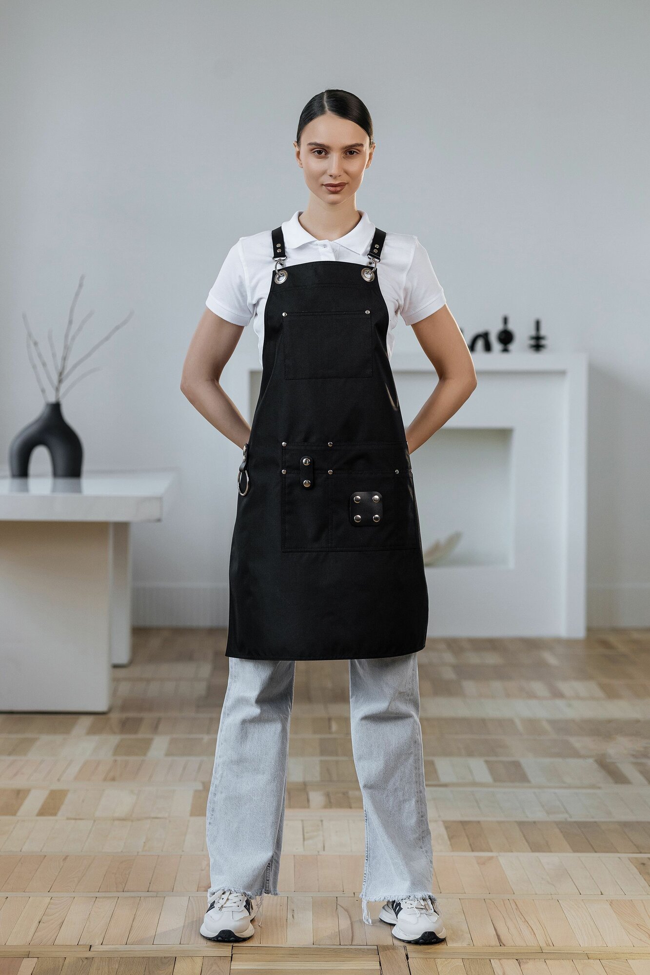 Фартук рабочий универсальный / для флориста, парикмахера, официанта, продавца