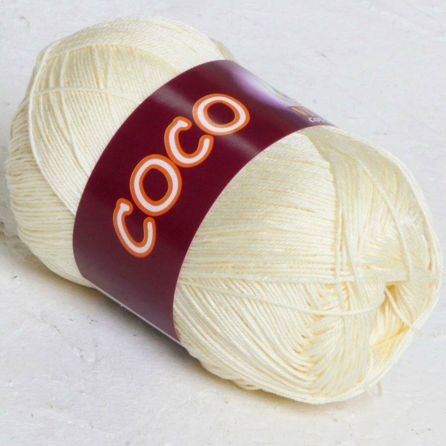 Пряжа Vita cotton COCO 010 молочный (5 мотков)