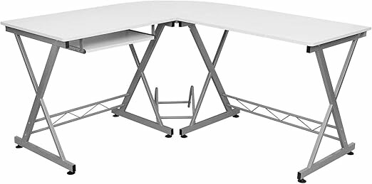 Компьютерный стол SONGMICS - 150 x 138 x 75 см, угловой, белый, LCD402W