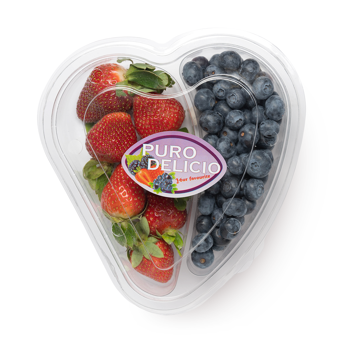 Микс голубика-клубника Puro Delicio, в пластиковом контейнере, 1 шт