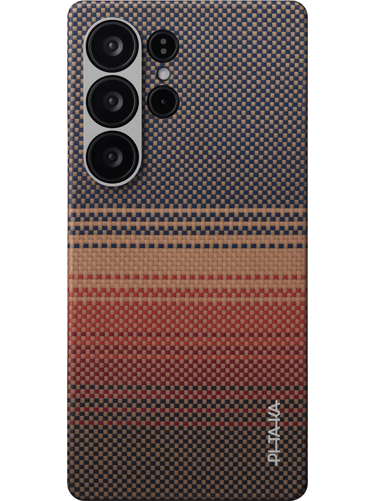 Чехол Pitaka Tactile Woven для Galaxy S25 Ultra, кевлар, коричневый