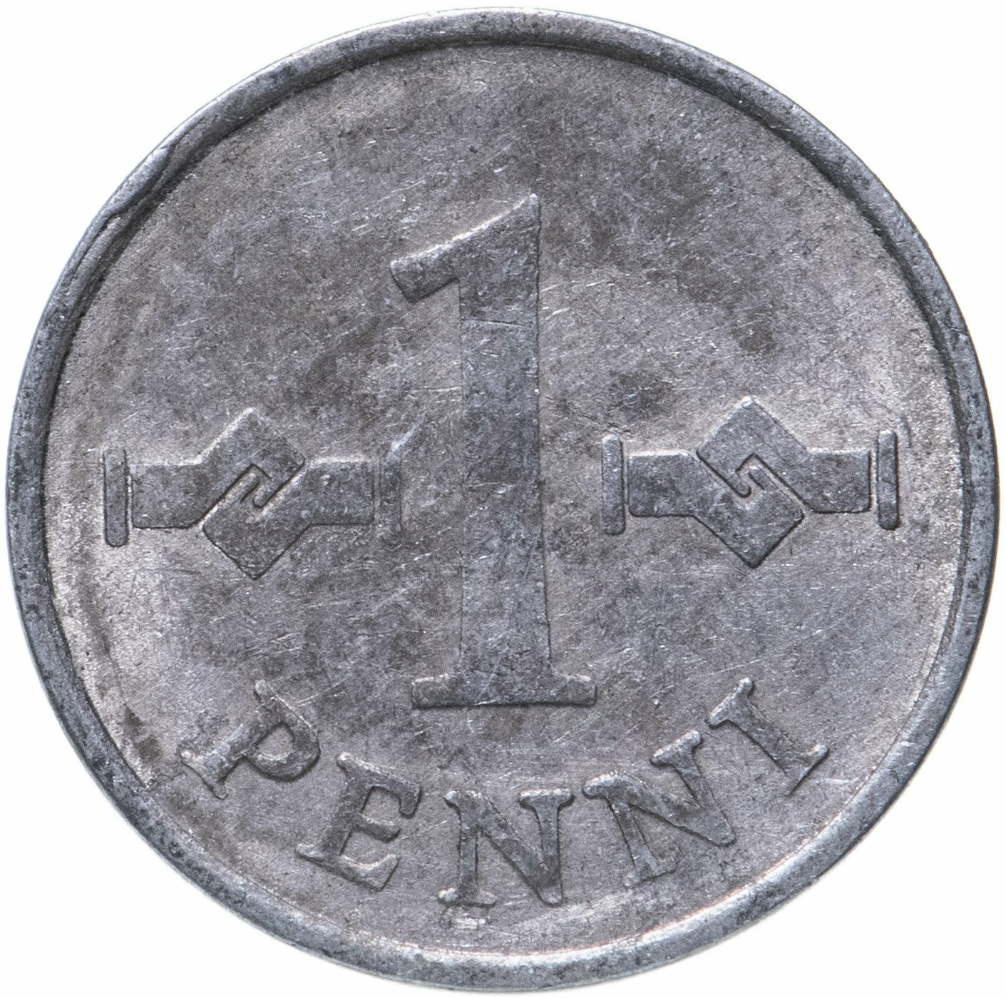 Финляндия 1 пенни penny 1977, Алюминий, в сохранности XF