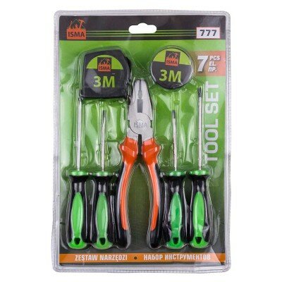 Набор инструментов ISMA, 7 предметов, для ремонтно-бытовых работ