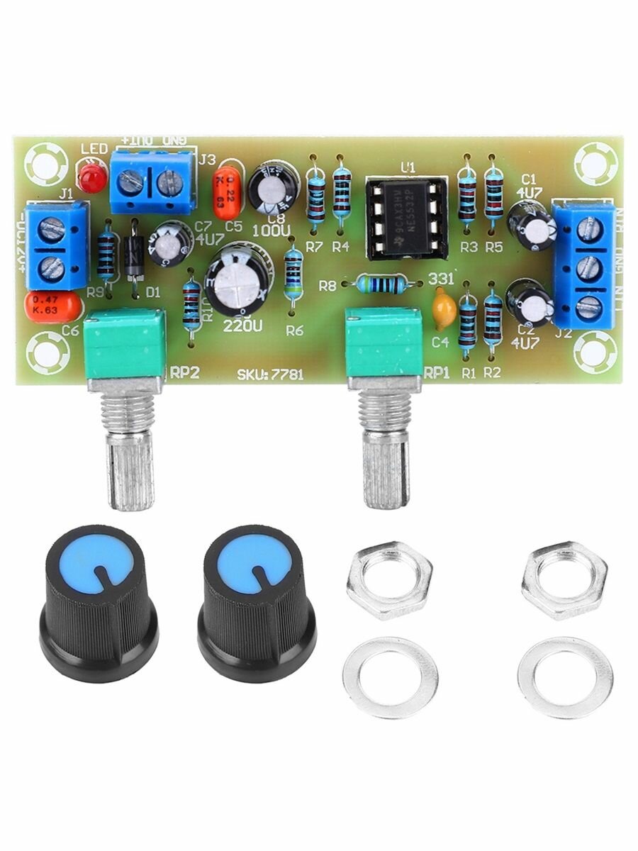 12 В постоянного тока фильтр нижних частот сабвуфера регулятор громкости модуль платы предусилителя, высококачественная плата фильтра нижних частот для автомобильного аудио сабвуфера