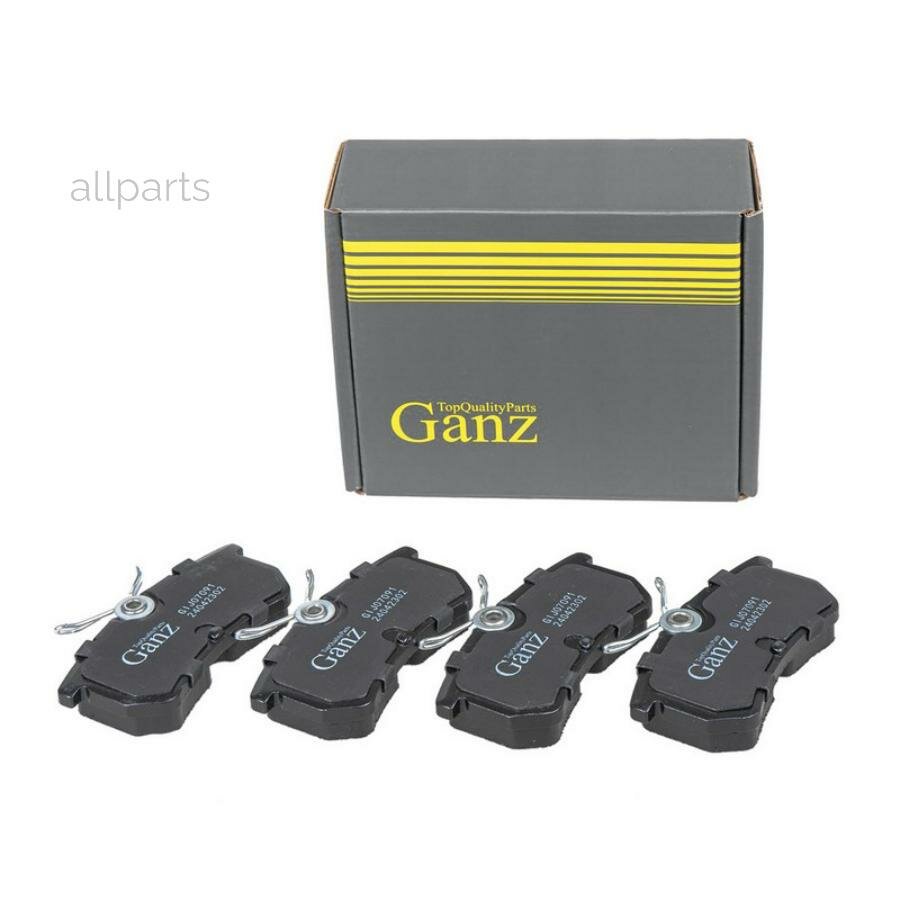GANZ GIJ07091 Колодки тормозные задние для FORD Fiesta V 01-07/Focus I 98-04 GANZ GIJ07091