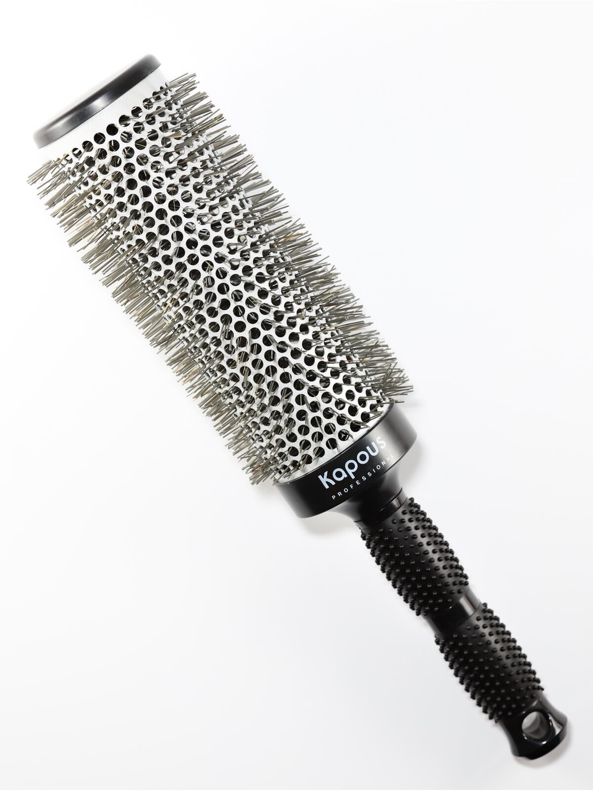 Термобрашинг Kapous, термостойкий, увеличенная рабочая поверхность, черный , d 053 mm