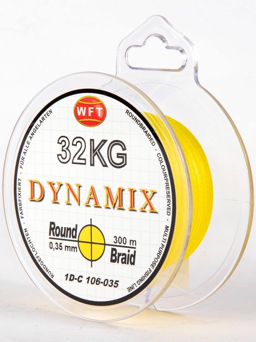 Шнур плетёный WFT KG ROUND DYNAMIX Yellow 300/035