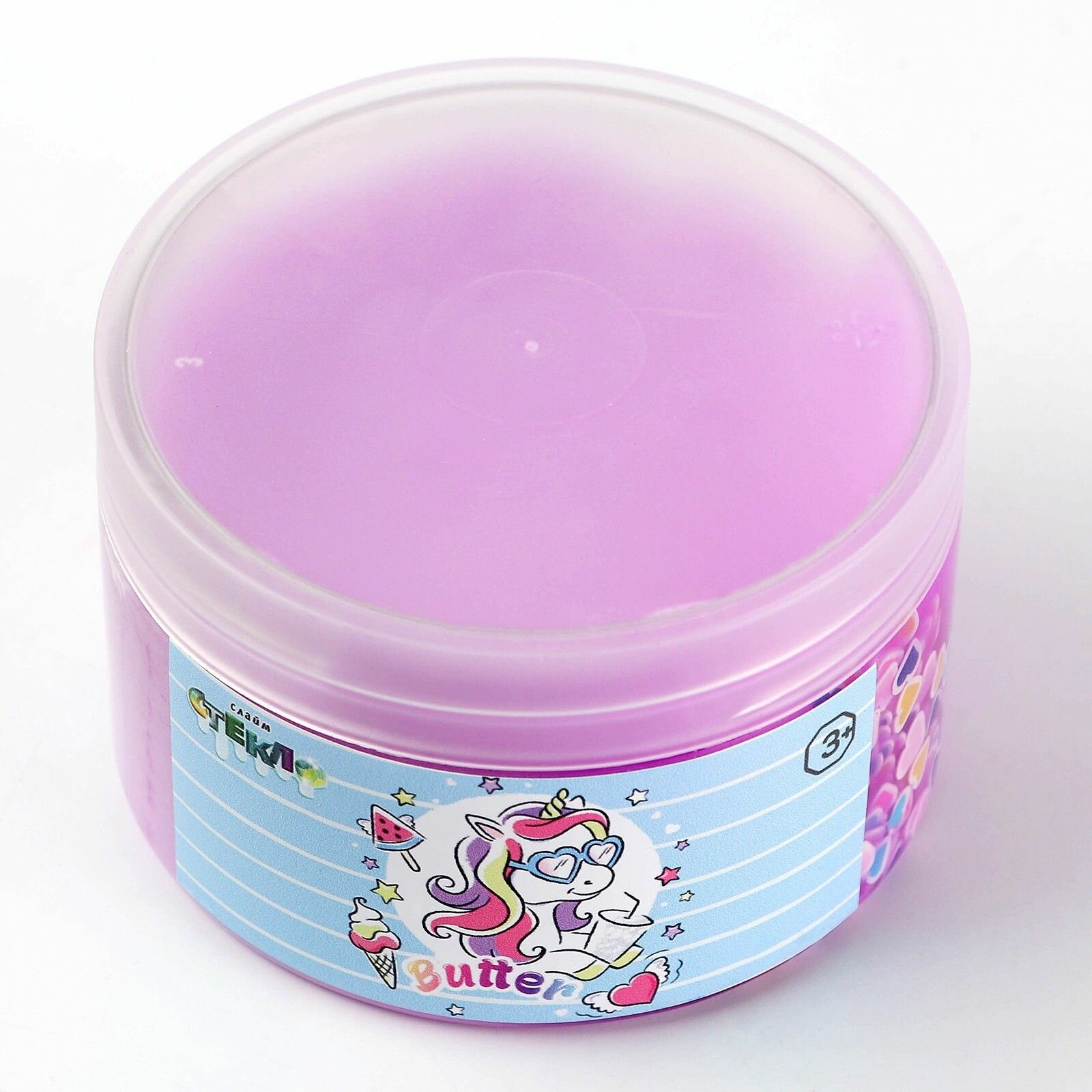 Слайм Стекло "Butter", фиолетовый, 180 г (00-00001279)