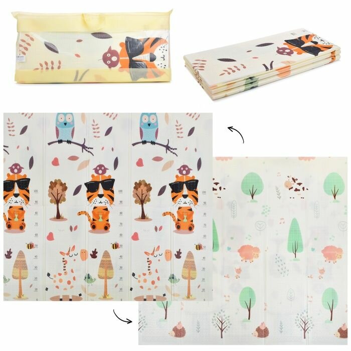 Развивающий коврик Oubaoloon 180х200х0,8 см, детский, в сумке (00-2147)