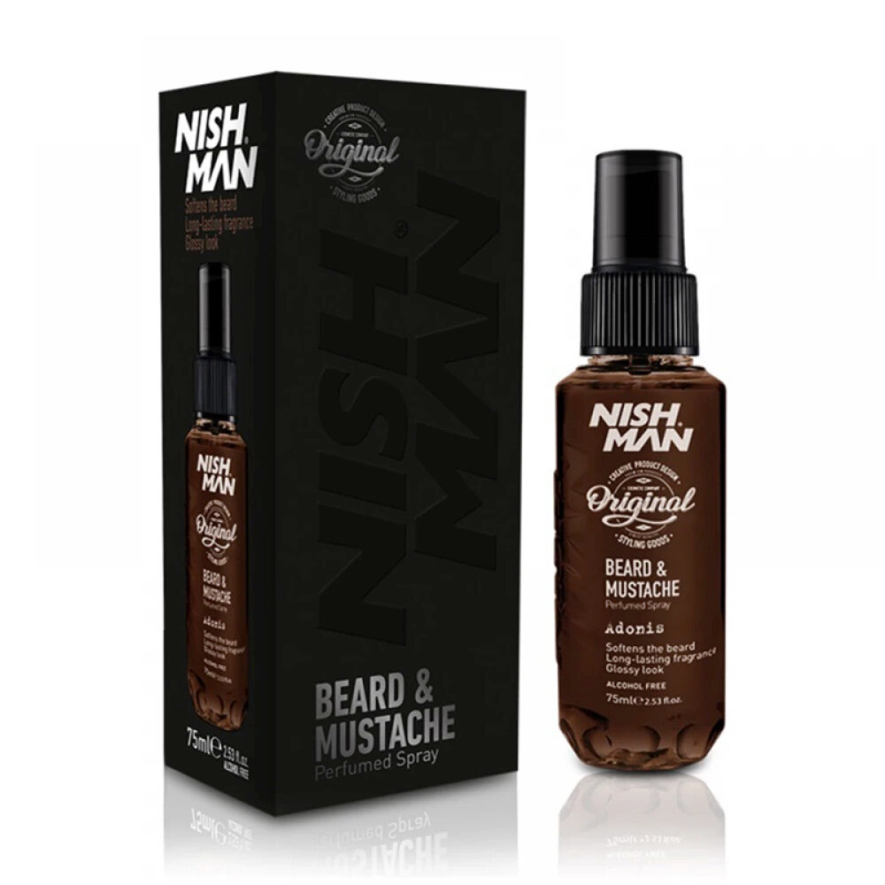 Парфюм для бороды NISHMAN BEARD&MUSTACHE PARFUM (ALCOHOL FREE) Adonis 75 мл