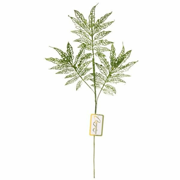 Ветка декоративная Серпантин Искристая симфония 55 см, цвет Нежный зеленый