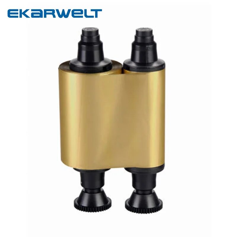 Черно-Золотая лента для принтера карт с металлическим покрытием R2016, принты 1000, совместимы с карточными принтерами evolis Pebble4 Dualys