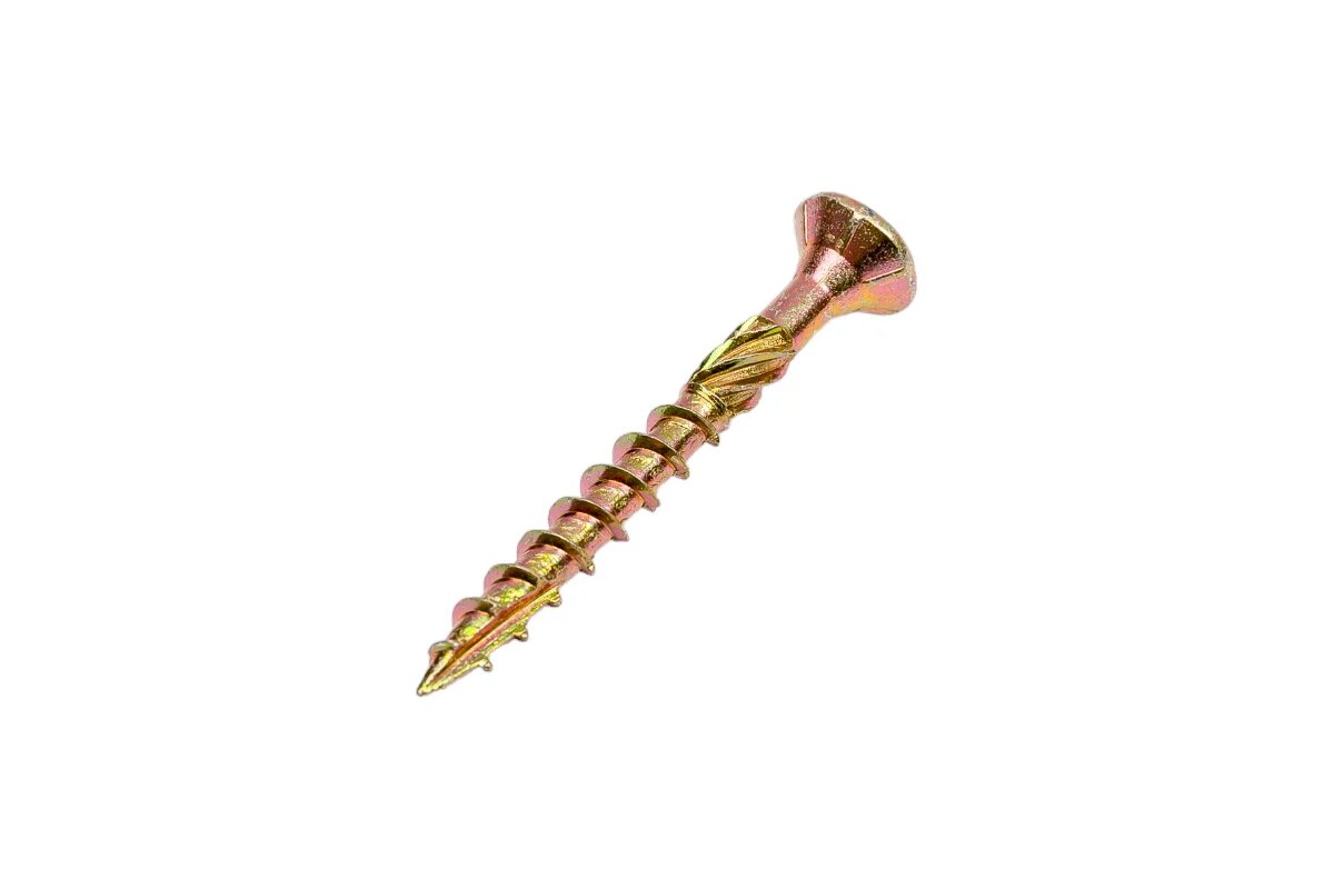 Креп-комп конструкционные саморезы потай Torx 4.5x40 мм желтый цинк, 200 шт скт4540