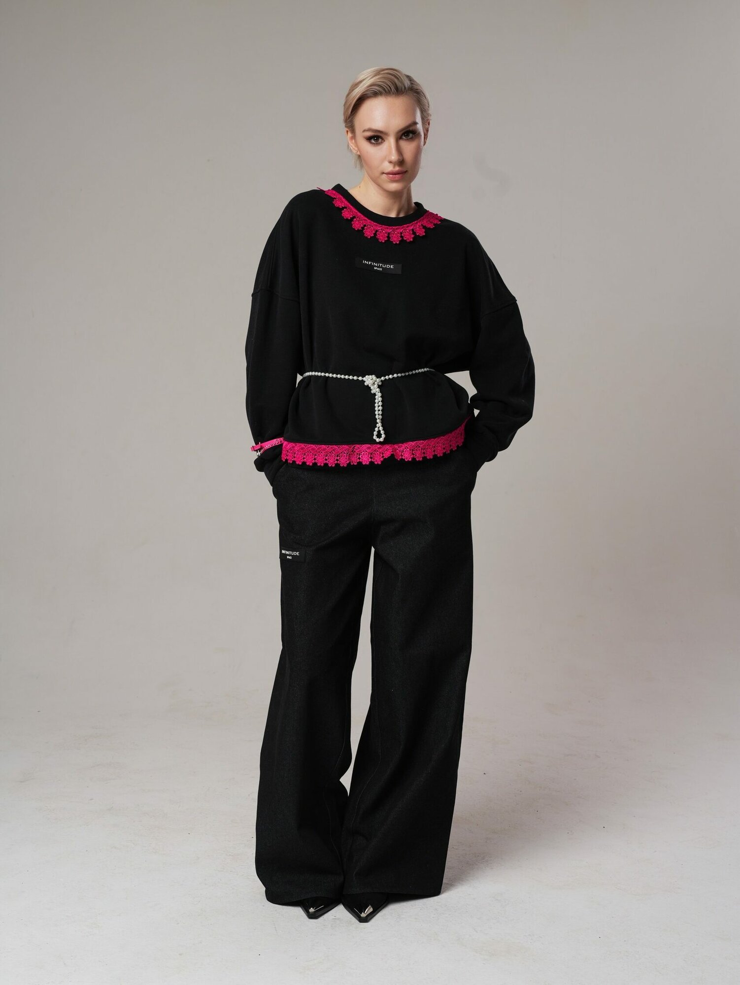 Джинсы широкие 