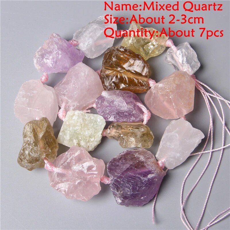 Бусины из лазурита, амазонита и цитринов vinswet NO.32 Mixed Quartz