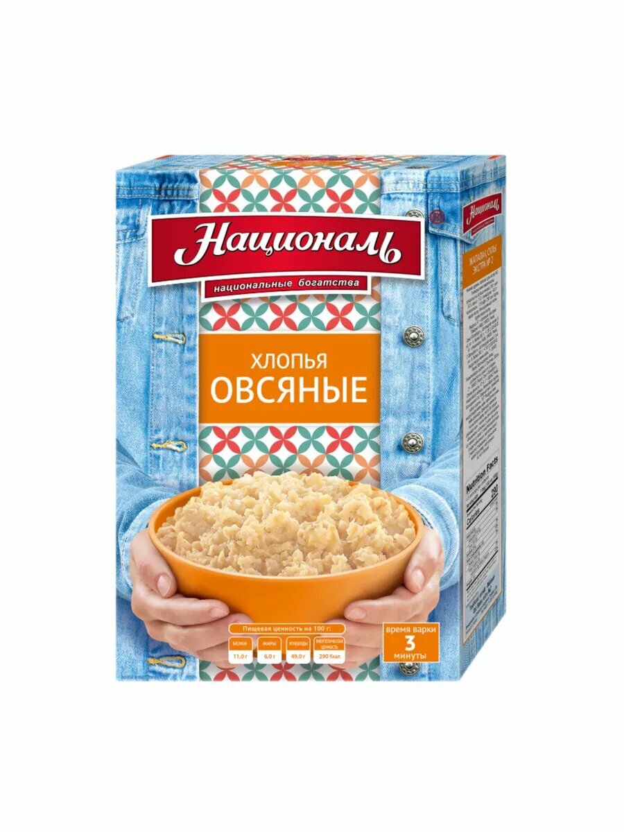 Хлопья Националь овсяный Экстра 400 г
