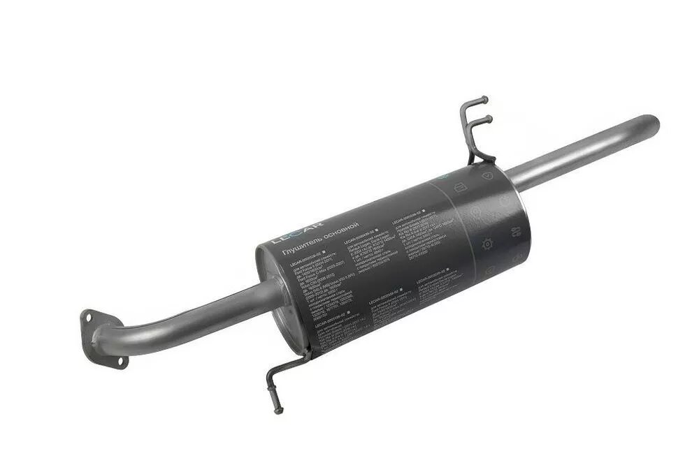 Глушитель основной Solaris (10-) KIA Rio(11-) алюм. (LECAR) EMM 0808