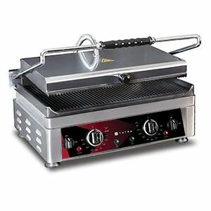 Гриль контактный прижимной Tatra TCG 4527 RR DT, 2 зоны, 450*270 мм, чугун, 3 кВт, 220 В.