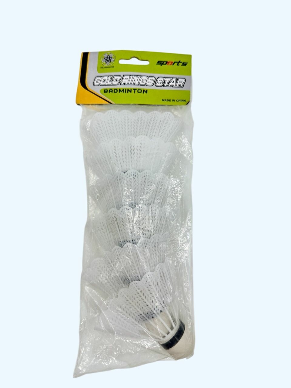 Набор воланов для бадминтона 6 шт Gold Rings Star белые