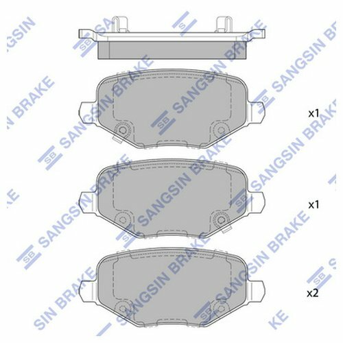 Комплект передних тормозных колодок Hi-Q SP4079 для Chrysler GRAND VOYAGER V RT V; Dodge GRANDCARAVAN, Journey; Fiat Freemont