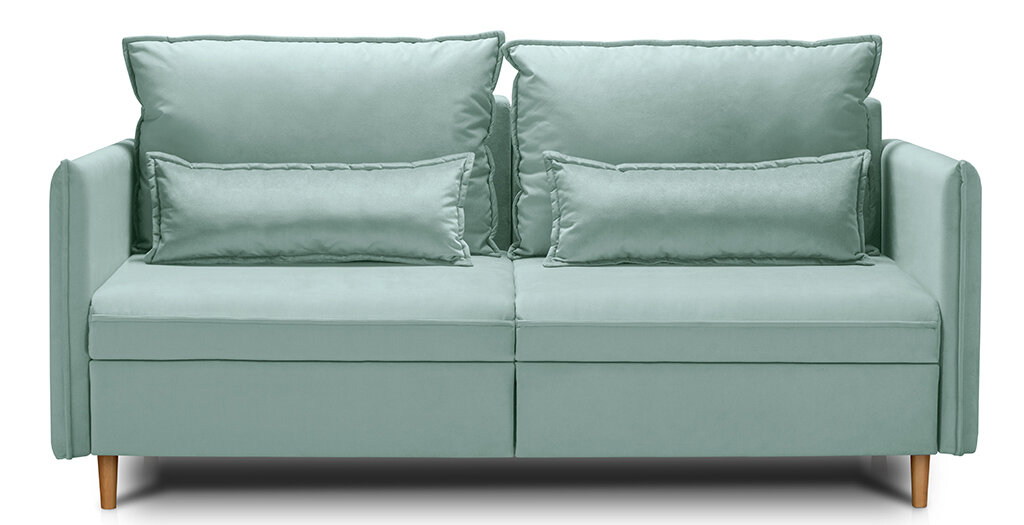 Диван-кровать Оливер 160, 179х103х92 см, микровелюр Velutto 14/механизм Еврокнижка, независимый пружинный блок