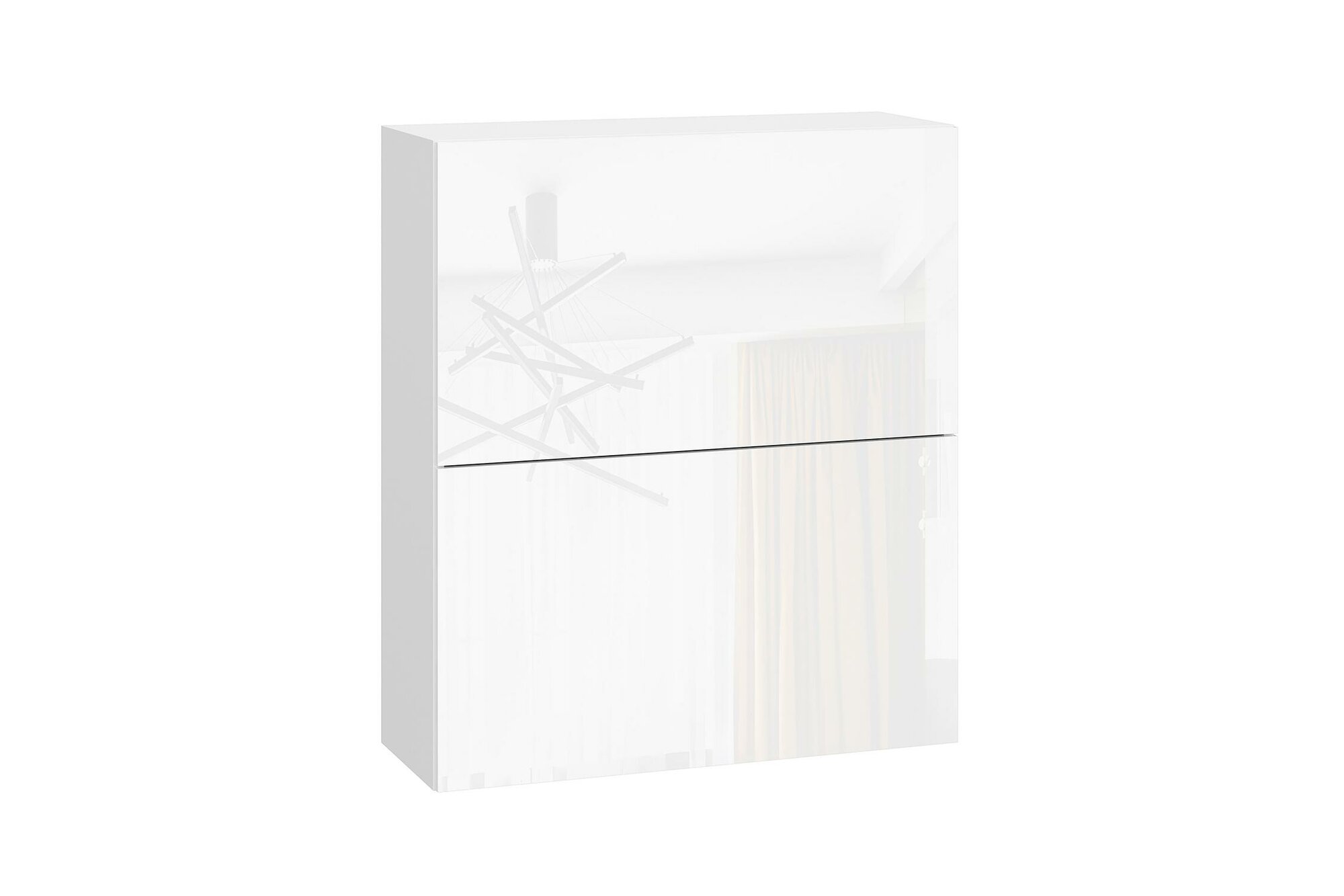 Шкаф верхний высокий барный Нонтон Монора, 80х29х91 см, белый / белый глянец