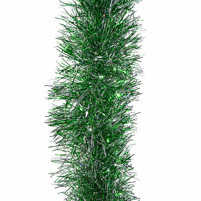 Мишура Принцесса 2 м*125 мм зеленая с серебряным, MOROZCO (Морозко), М0504