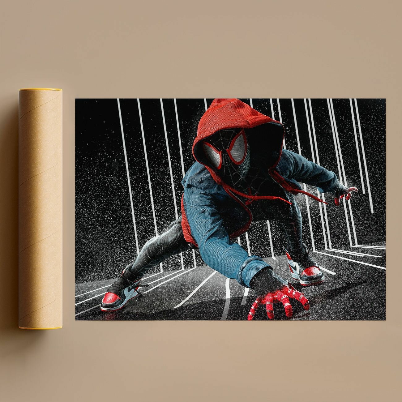 Постер Человек паук 40х50 см без рамы/ Марвел, Человек Паук, Майлз Моралес/ Плакат для интерьера, в подарок