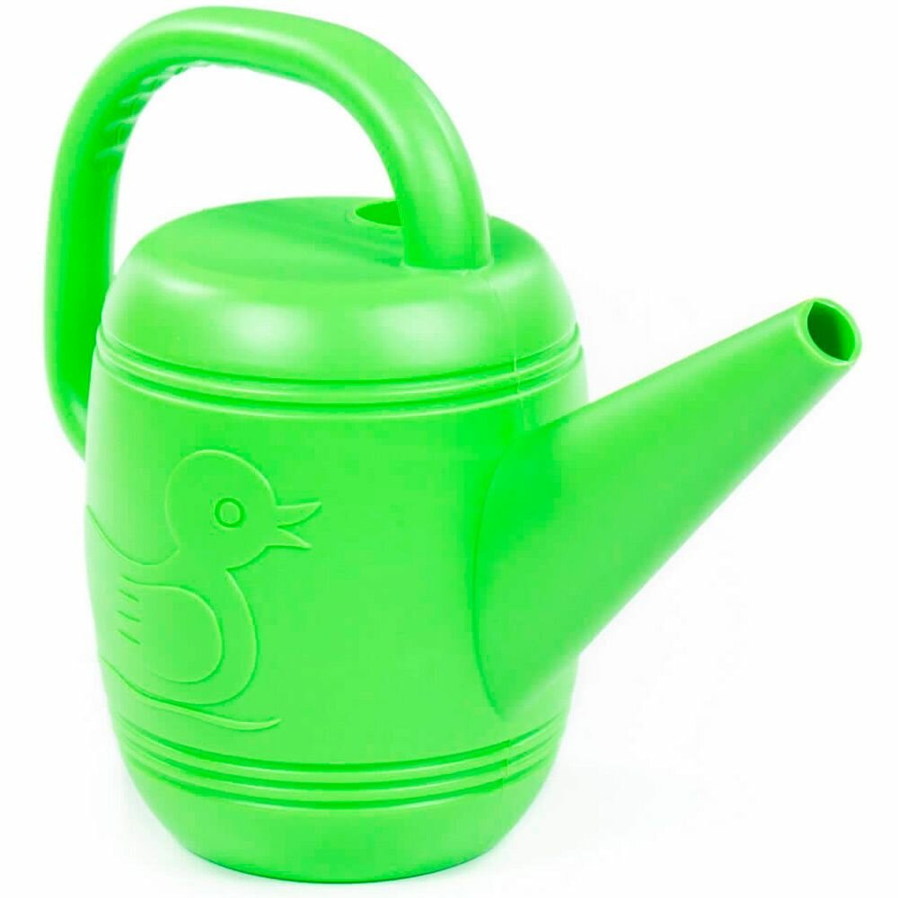 Детская садовая лейка №6 без рассеивателя, маленькая пластиковая леечка для цветов и игры в песочнице, развивающая игрушка для малышей, 3,5 л.
