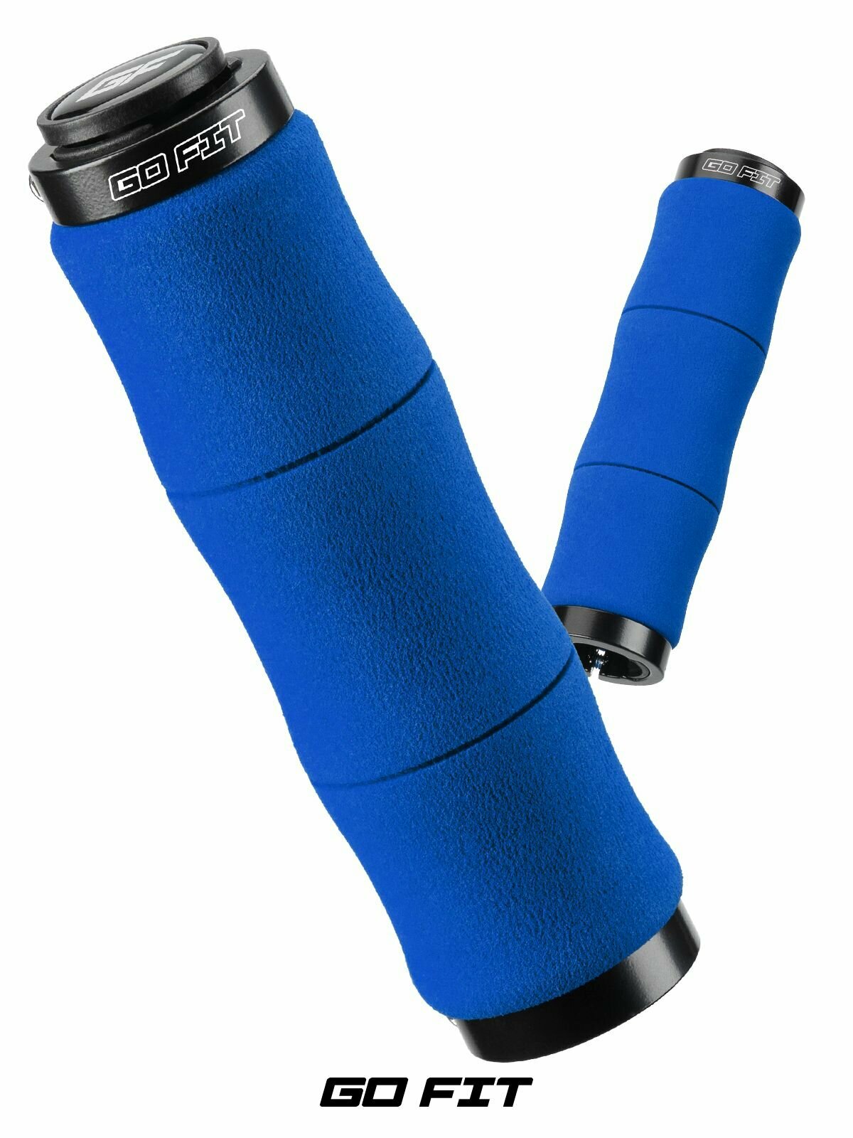 Вело грипсы GO FIT Active Grips, грипсы для велосипеда, самоката, электросамоката, велосипедные ручки, акссесуары, 2 штуки, синий